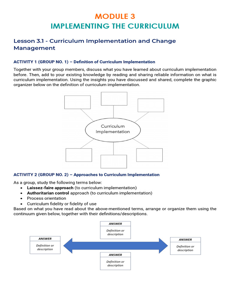 Curriculum Implementation Guide | PDF | Curriculum | Cognition