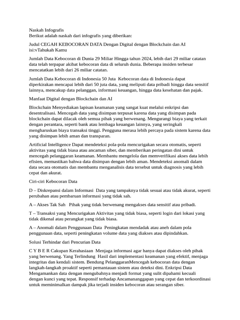 Naskah Infografis | PDF