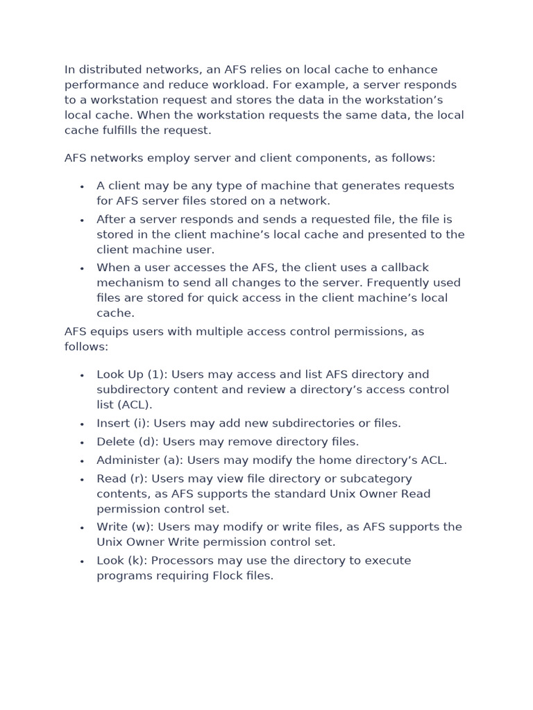 Afs File System | PDF | Home & Garden