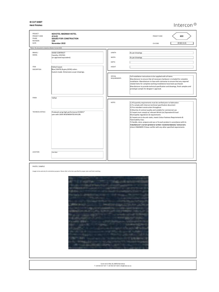 All Types - As Per Project Specs | PDF | Specification (Technical Standard)