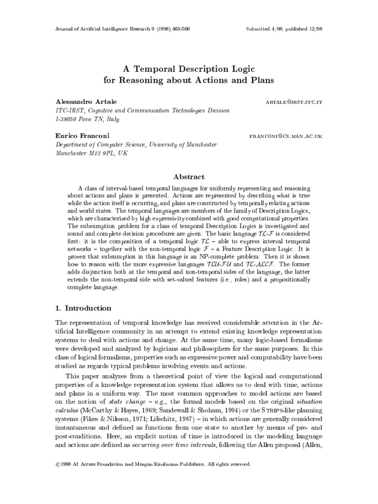 Temporal Description Logics | PDF | Logic | Interpretation (Logic)