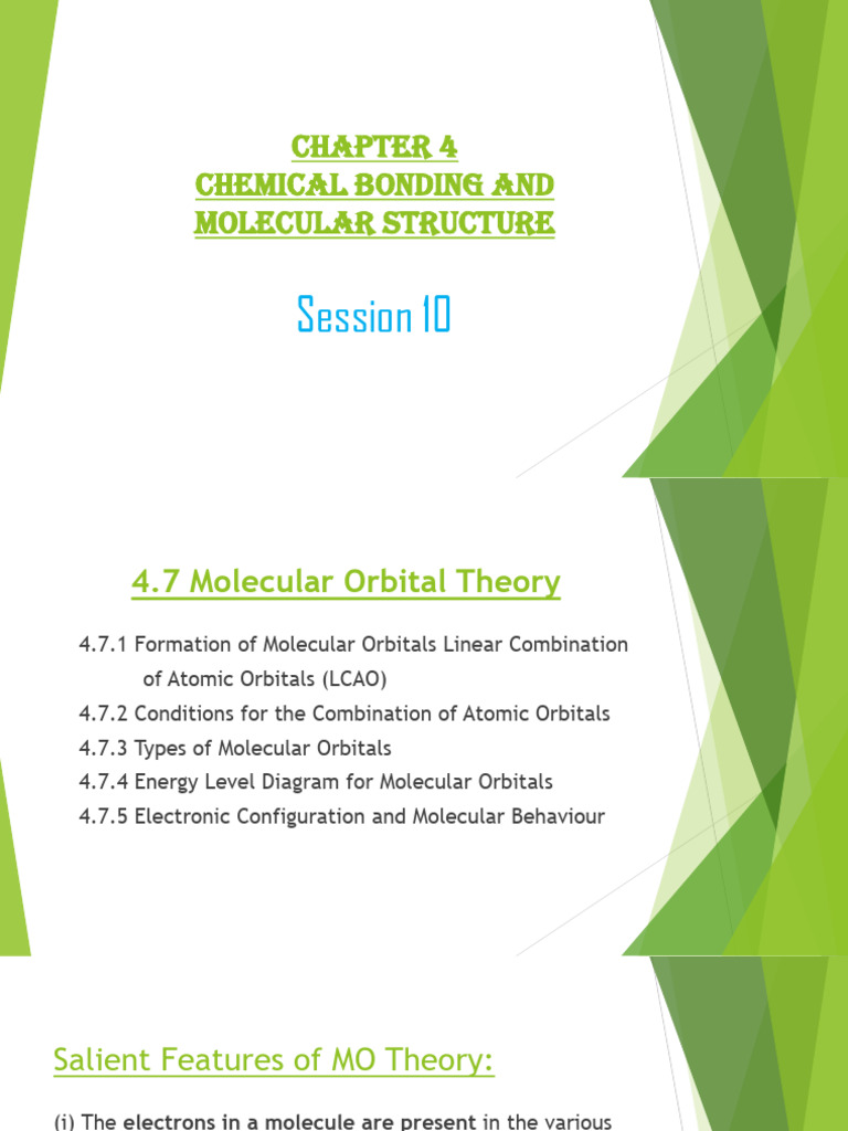 Molecular Orbital Theory Explained | PDF | Molecular Orbital | Physical ...