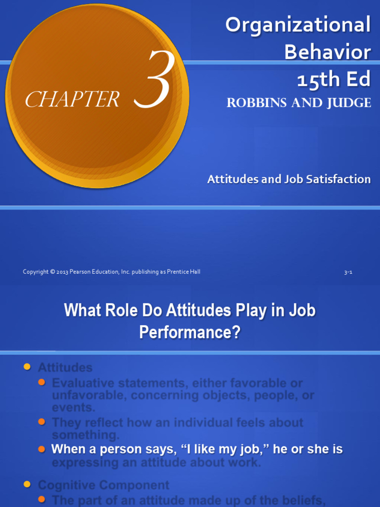2024 OB Chapter 3 Attitude | PDF | Attitude (Psychology) | Job Satisfaction