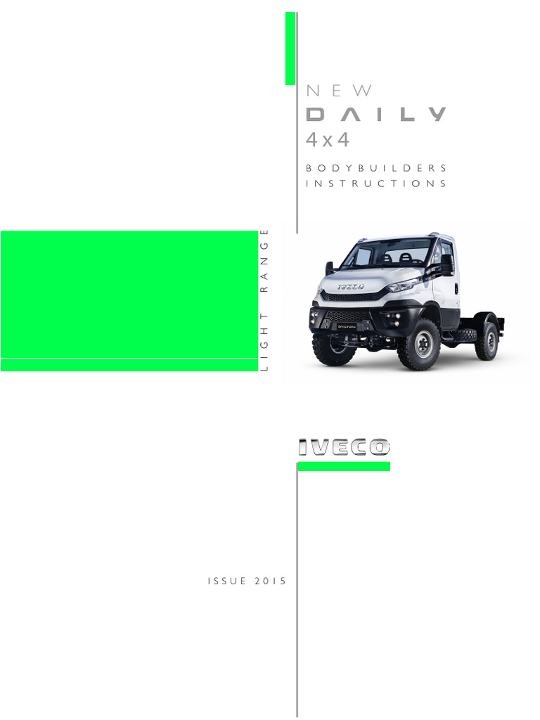 IVECO Daily MCA2014 4x4 Guidelines | PDF | Trailer (Vehicle) | Truck