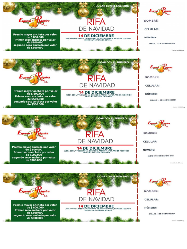 Talonario Rifa | PDF