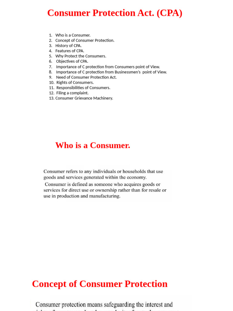 Consumer Protection Act | PDF