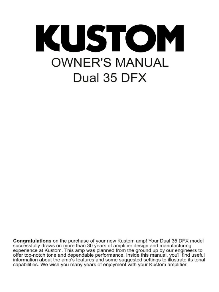 מגבר kustom | PDF