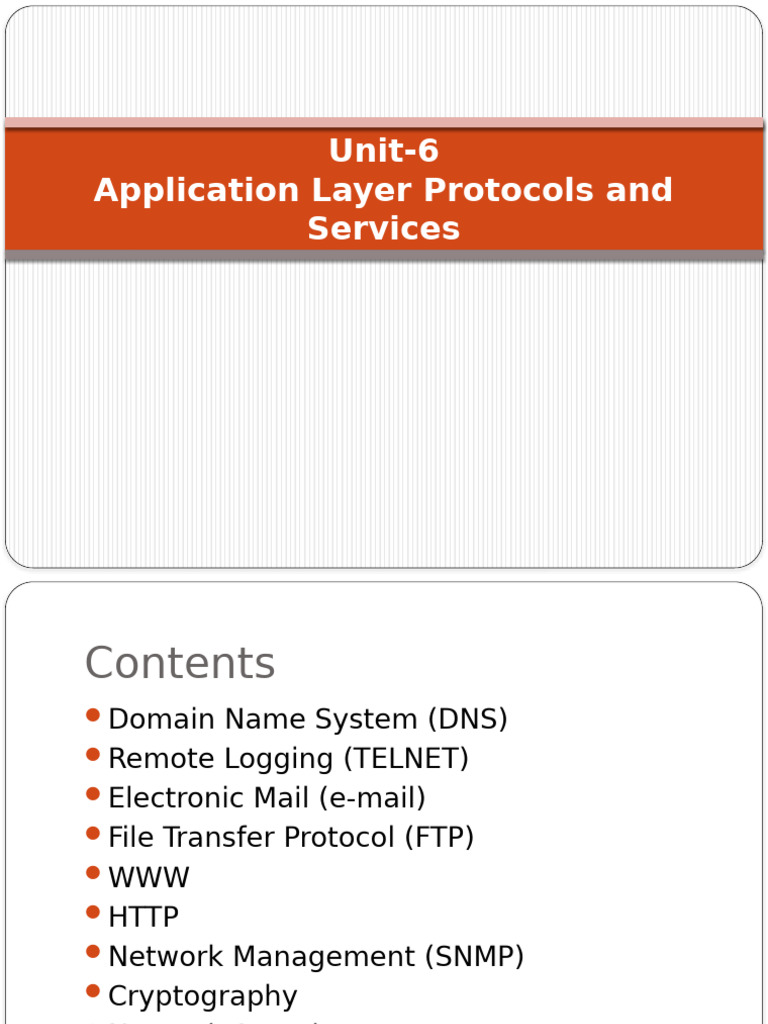 23 Application Layer Protocols | PDF | Domain Name System | World Wide Web