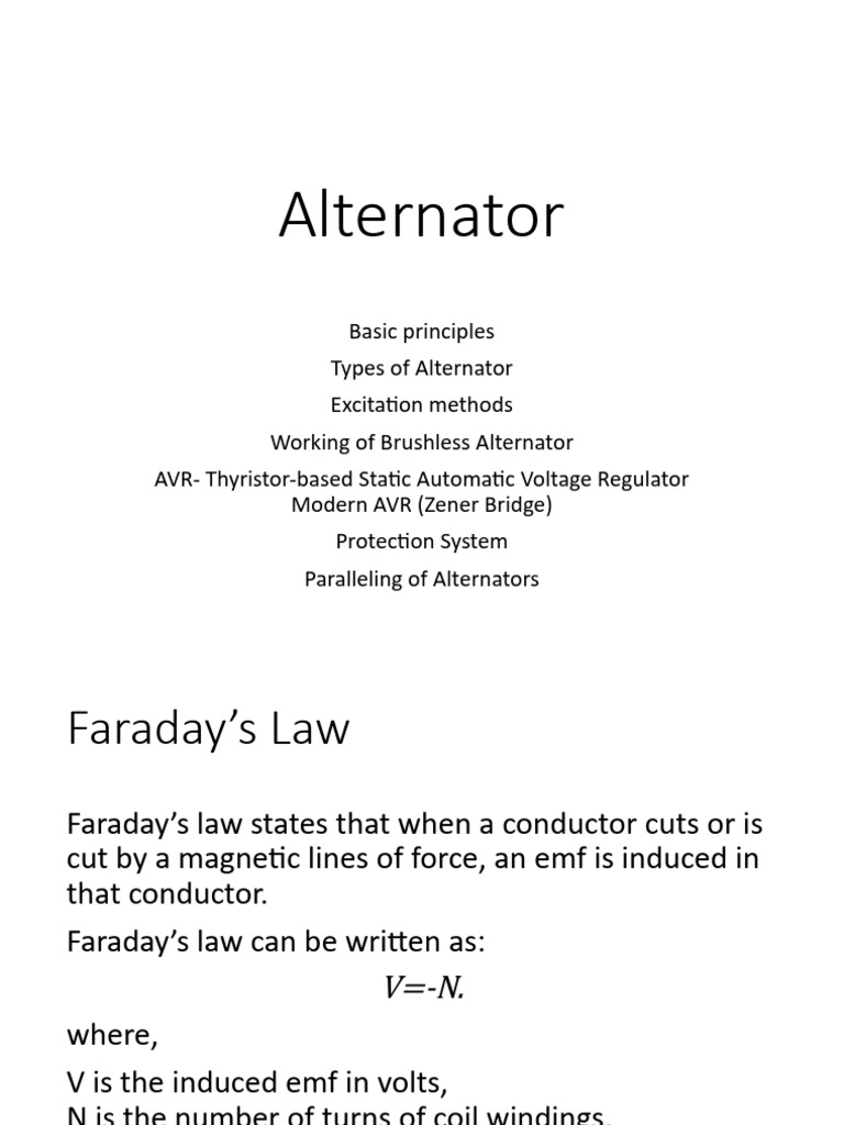 Understanding Alternators: Types & Functions | PDF | Electromagnetic ...
