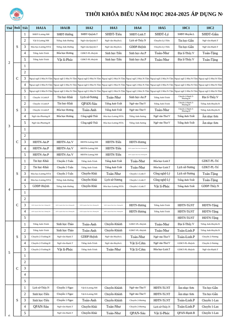 TKB Áp D NG T 2024-10-21 (Chính TH C) | PDF