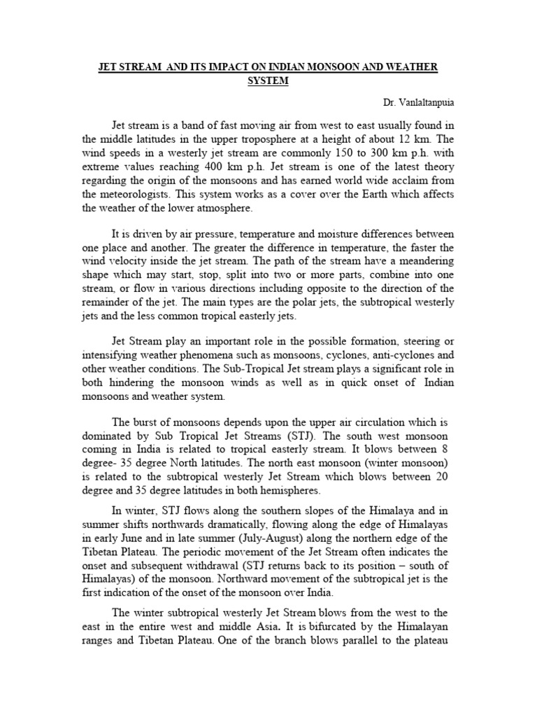 3_2_Jet Stream | PDF | Jet Stream | Monsoon