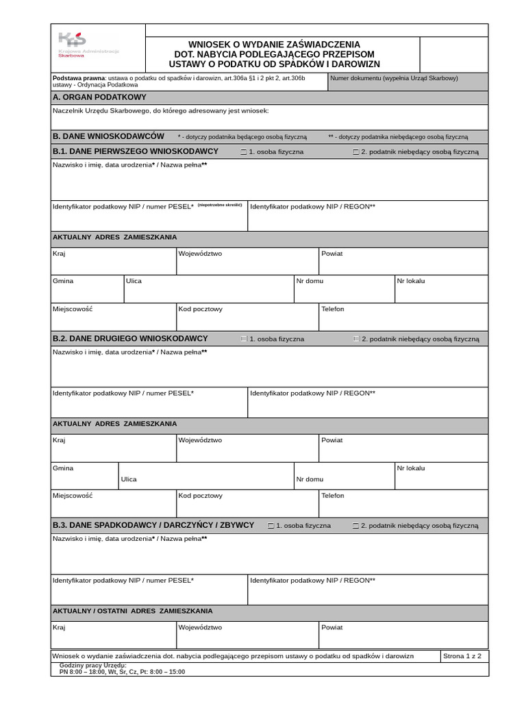 Wniosek o Wydanie Zaświadczenia SD | PDF