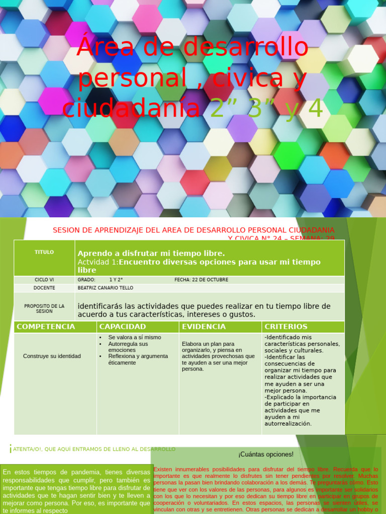 Área de Desarrollo Personal, Civica y Ciudadanía 2 Grado Semana 32 | PDF