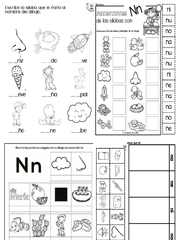 Actividades Con La Letra N - 091209 | PDF