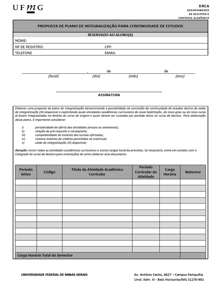 Form-31 - PROPOSTA DE PLANO DE INTEGRALIZAÇÃO PARA CONTINUIDADE DE ...