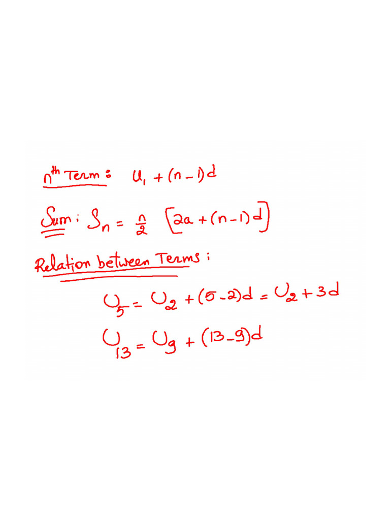 Arithmetic Sequence, Important Plus Rules | PDF