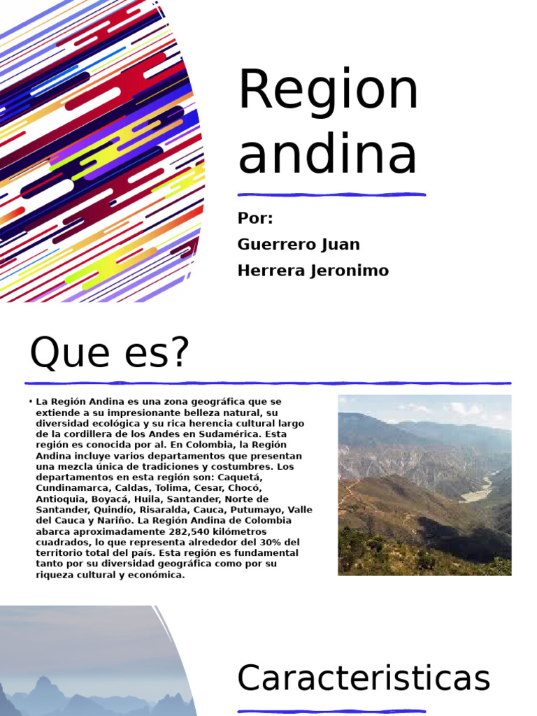 Características y Cultura de la Región Andina | PDF | Andes