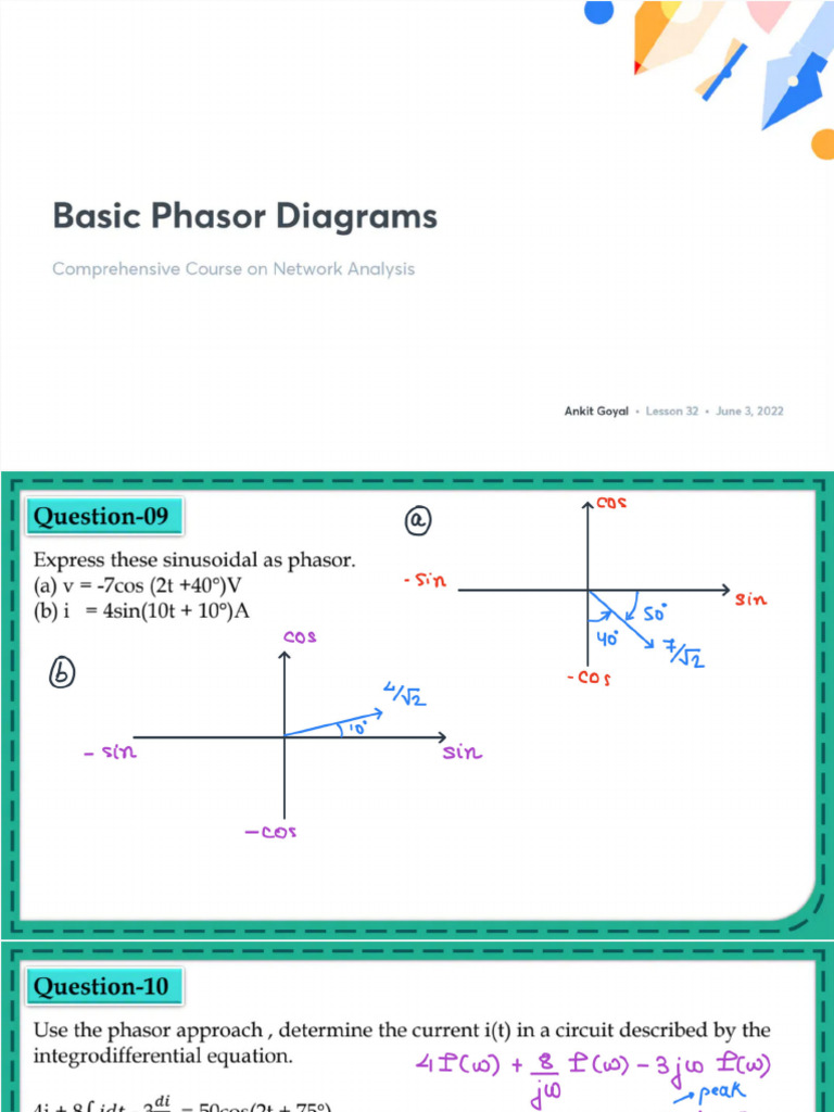 Basic Phasor Diagrams With Anno | PDF