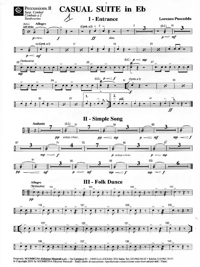 Casual Suite In Eb - Percussioni 2 | PDF