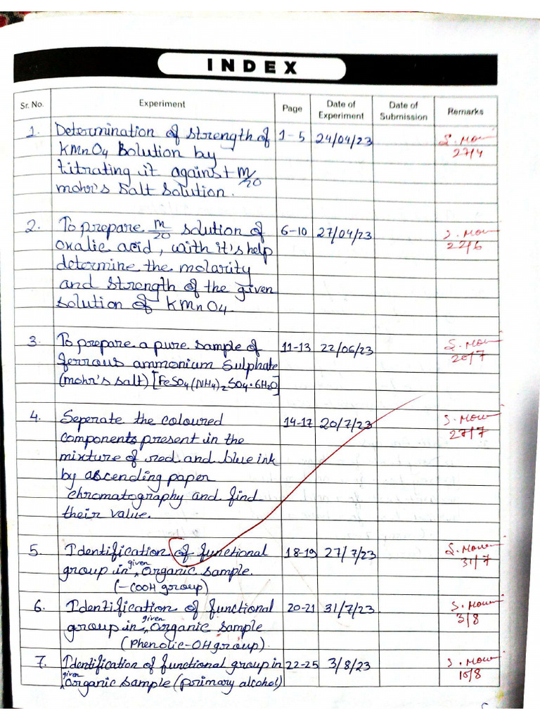 Chemistry Practical File Class 12 | PDF Chemistry Practical File Class 12 | PDF