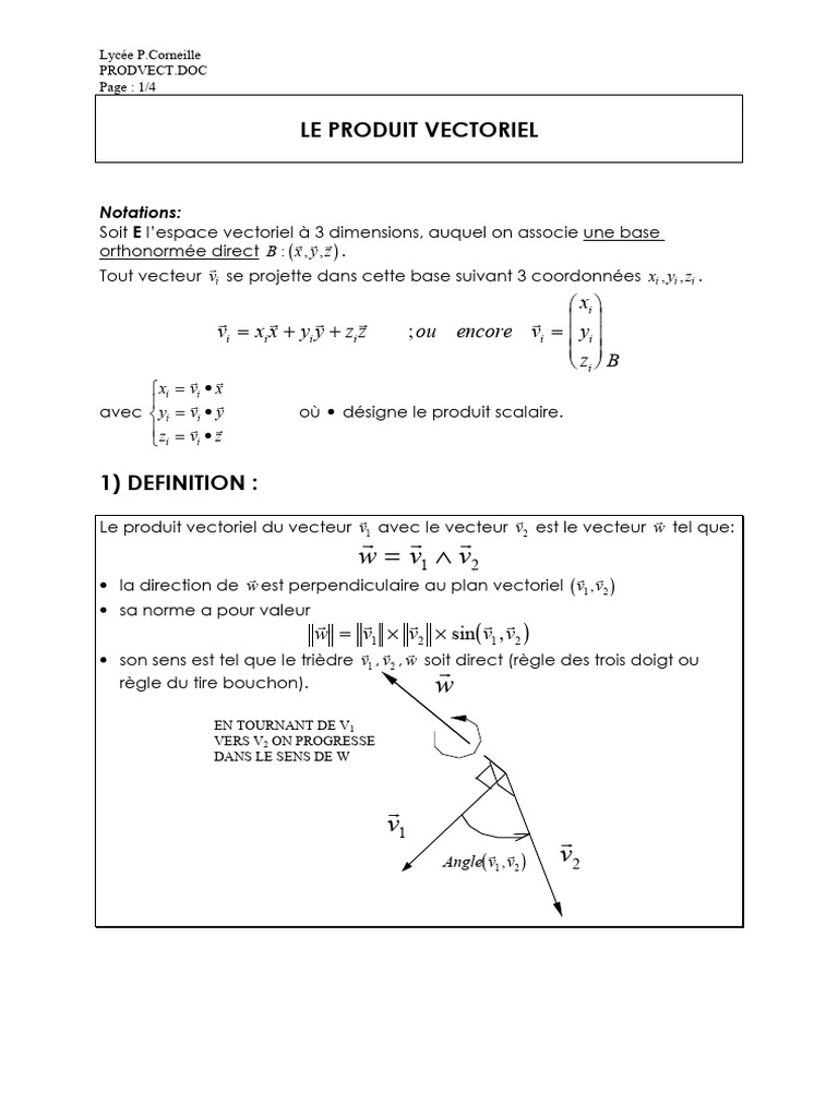 Produit Vectoriel | PDF