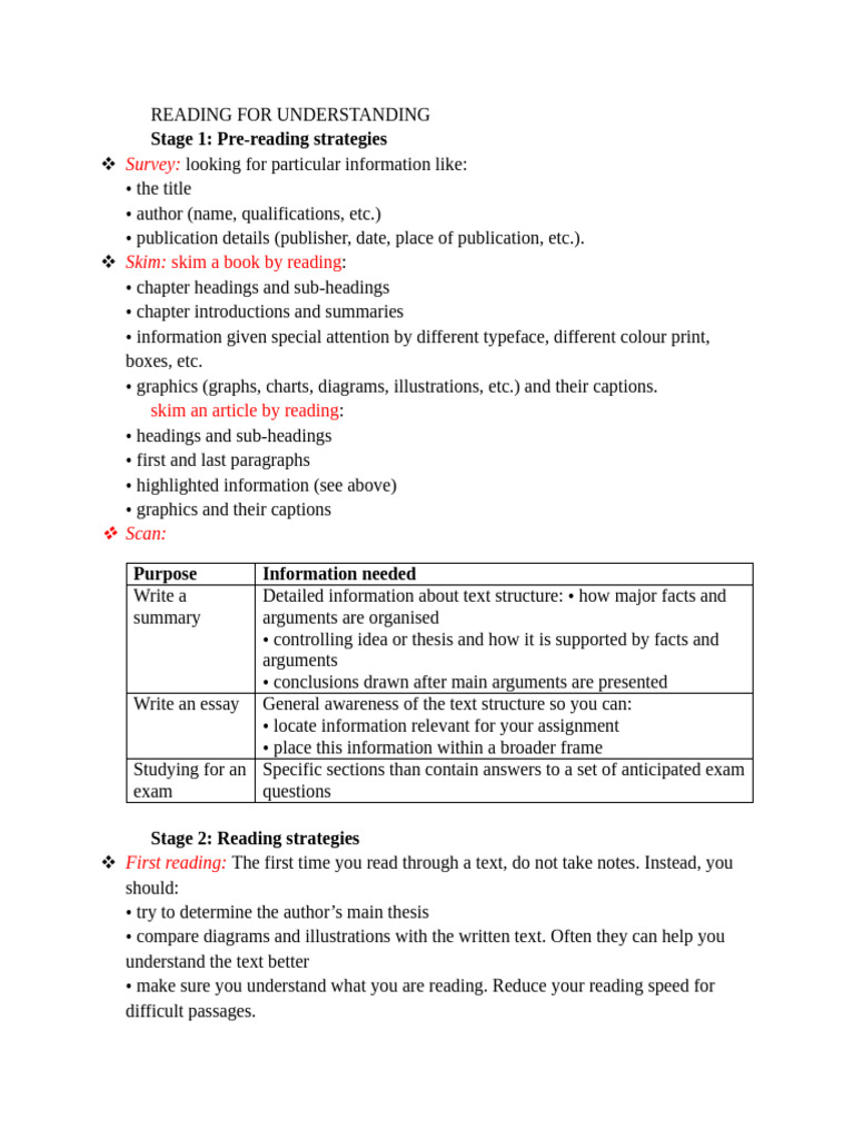 Reading For Understanding | PDF | Speed Reading | Sentence (Linguistics)