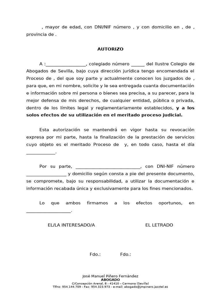 Modelo de Autorizacion para Recabar Informacion | PDF