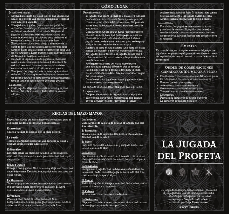 Instrucciones Tarokka | PDF | Juego de azar