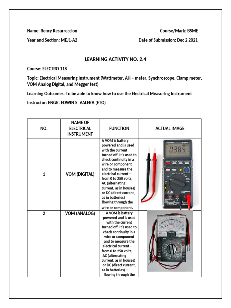 Activity 2.4 Electro | PDF | Electrical Engineering | Electricity