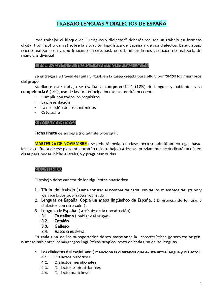 Lenguas y Dialectos en España | PDF | Dialecto | Lengua española
