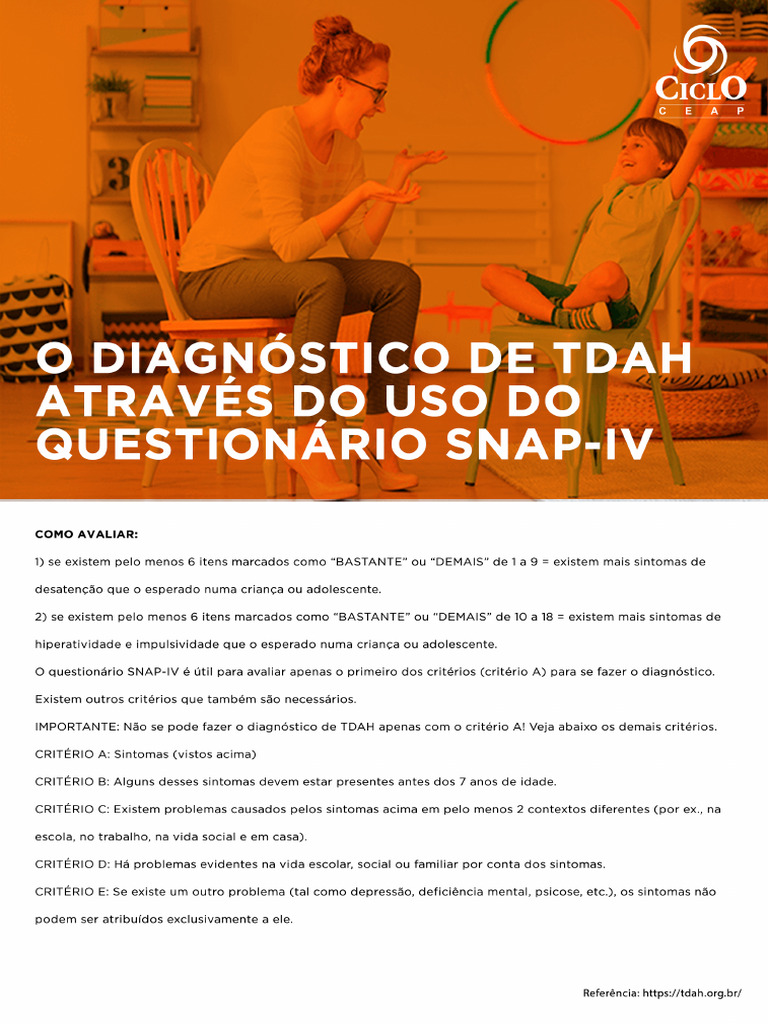 Snap-IV 1 Criterio TDHA | PDF