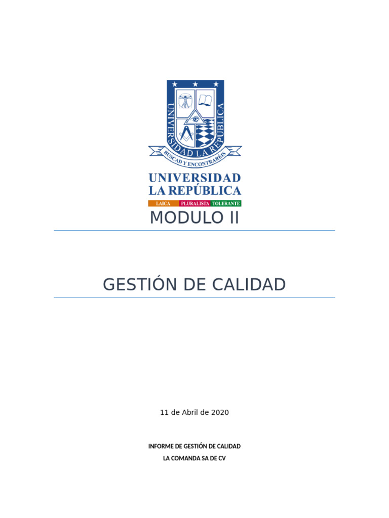 560 Informe de Gestin de Calidad | PDF