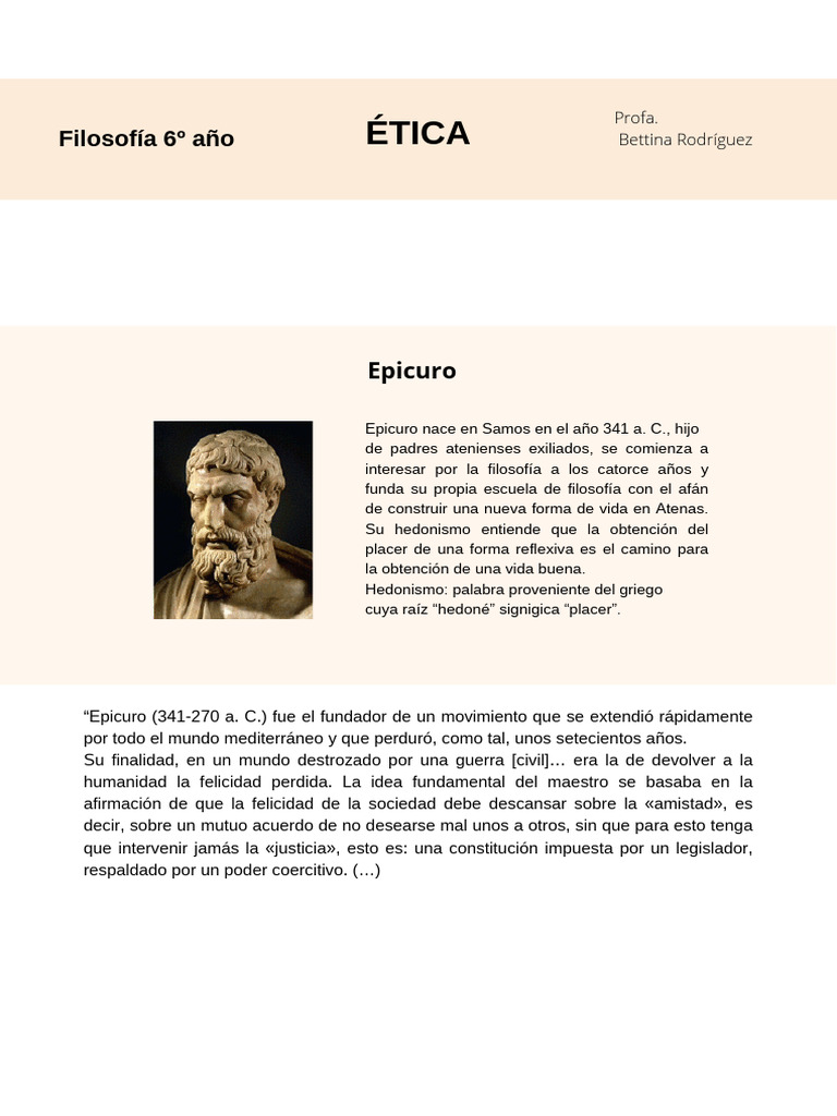Epicuro | PDF | Placer | Virtud