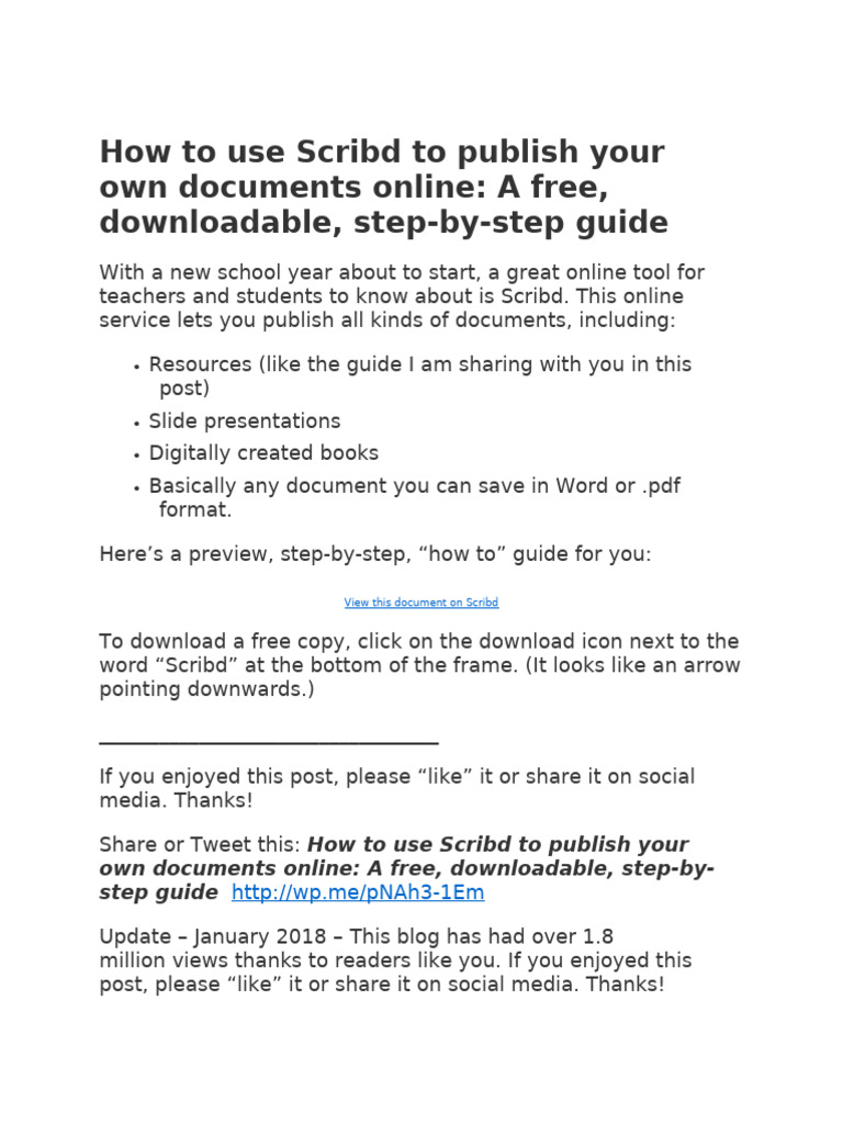 Important document | PDF | Scribd | Web 2.0