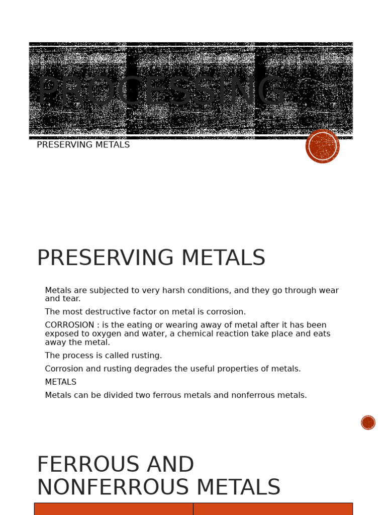 Grade 9 Methods for Preserving Metals | PDF | Plastic | Corrosion