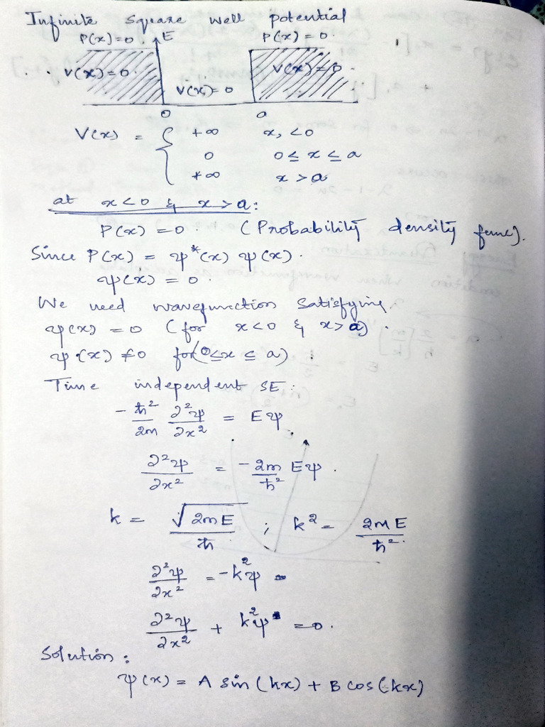 Infinite Square Well Potential Pdf