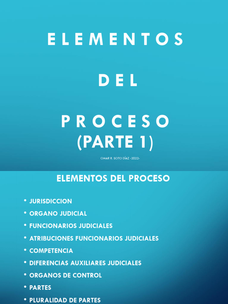 Elementos Del Proceso Parte 2.1 | PDF | Jurisdicción | Judicaturas