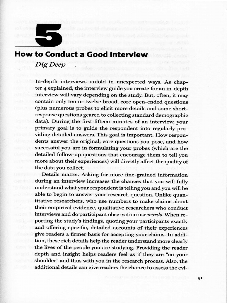 How To Conduct A Good Interview | PDF