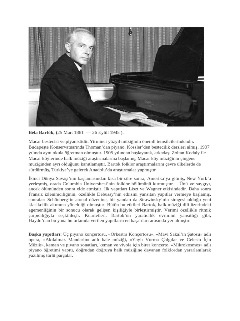 Béla Bartók | PDF