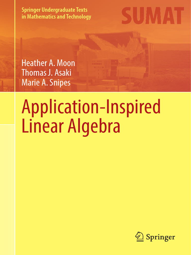 Moon Asaki Snipes Application Inspired Linear Algebra | PDF ...