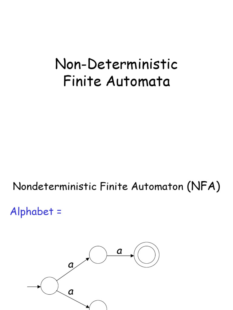 Non-Deterministic Finite Automata | PDF | Theoretical Computer Science | Formal Methods