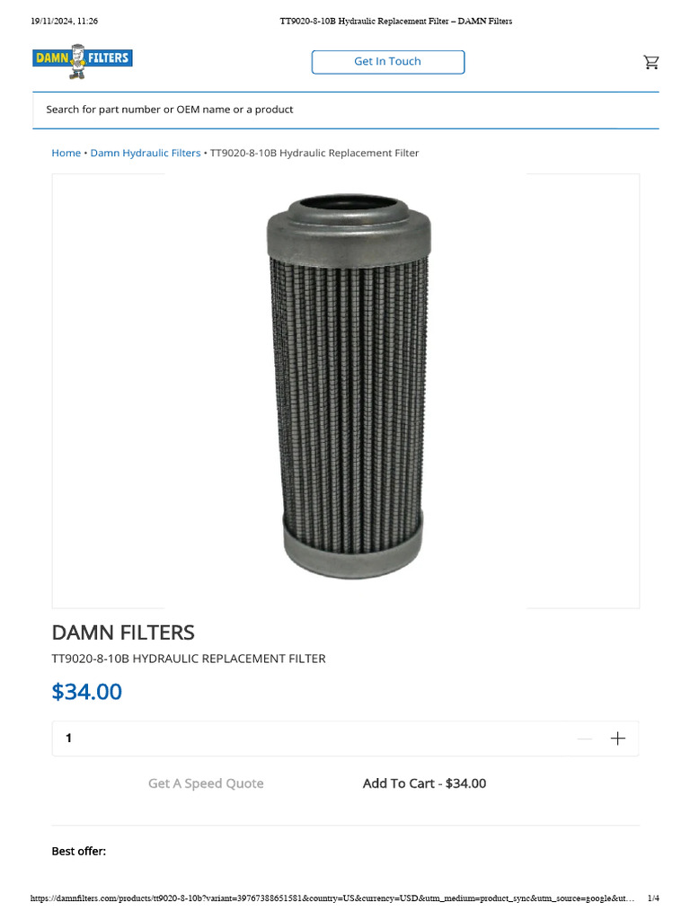 Internormen Hydraulic Filter | PDF | Filtration | Materials