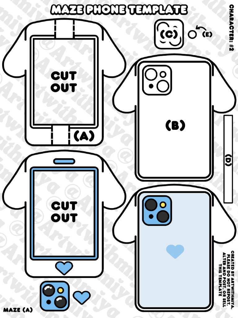Maze Phone Template by ArtwithMiya | PDF