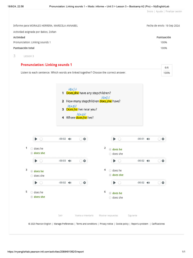 9.16 Pronunciation - Linking Sounds 1 - Modo - Informe - Unit 3 ...