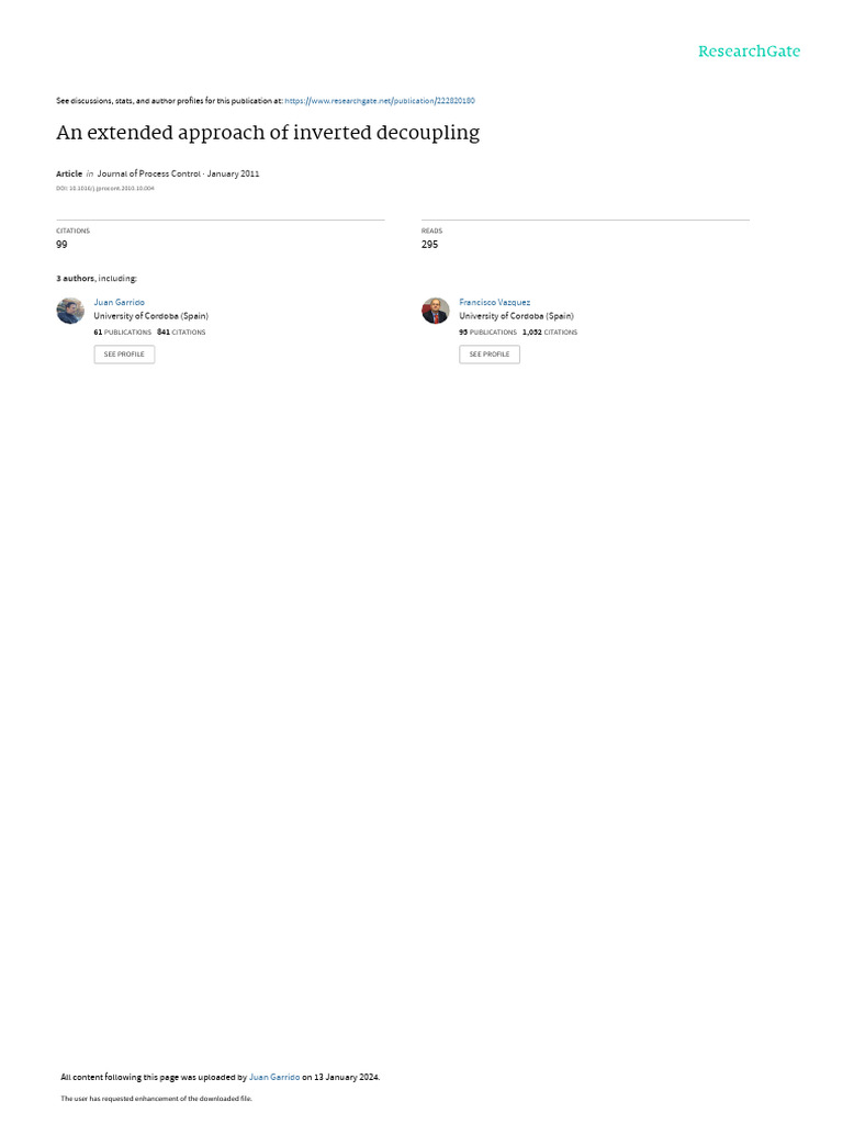 An Extended Approach Inverted Decoupling 11 | PDF | Control Theory | Matrix (Mathematics)