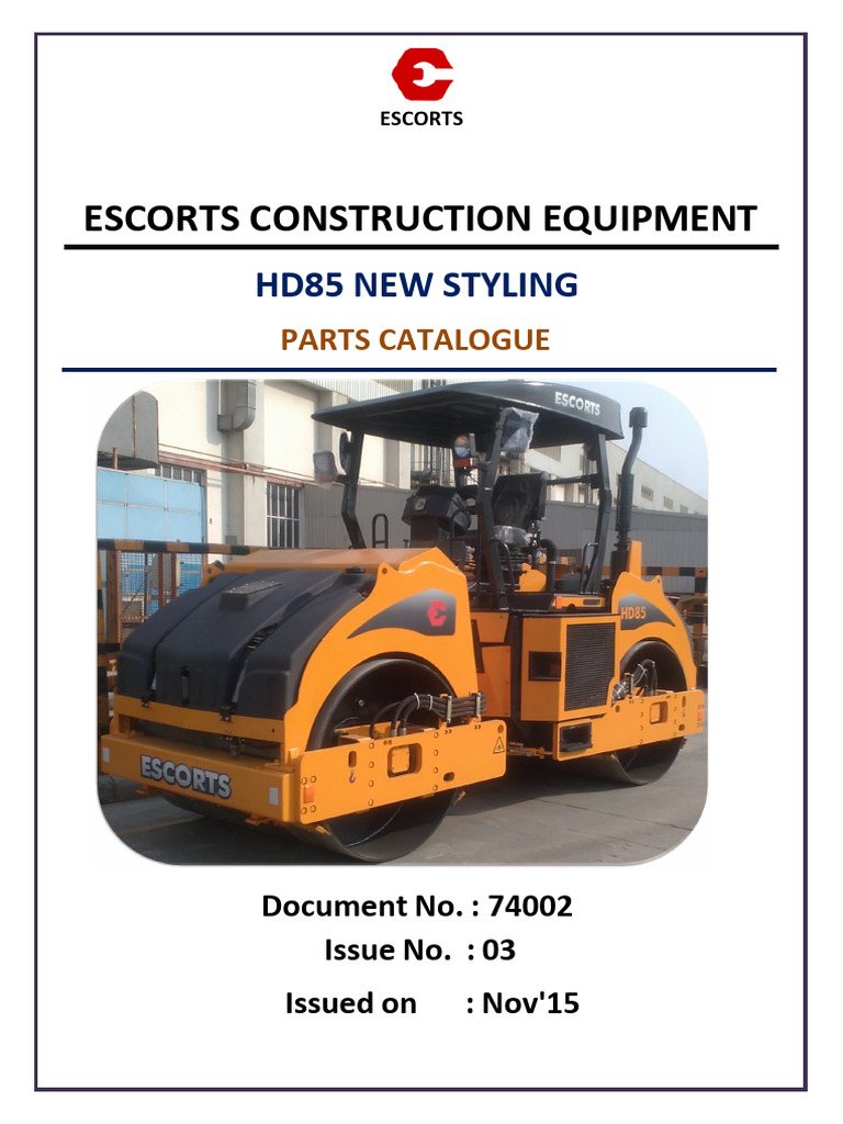 Part Catalouge - (Model HD 85) | PDF | Screw | Piston