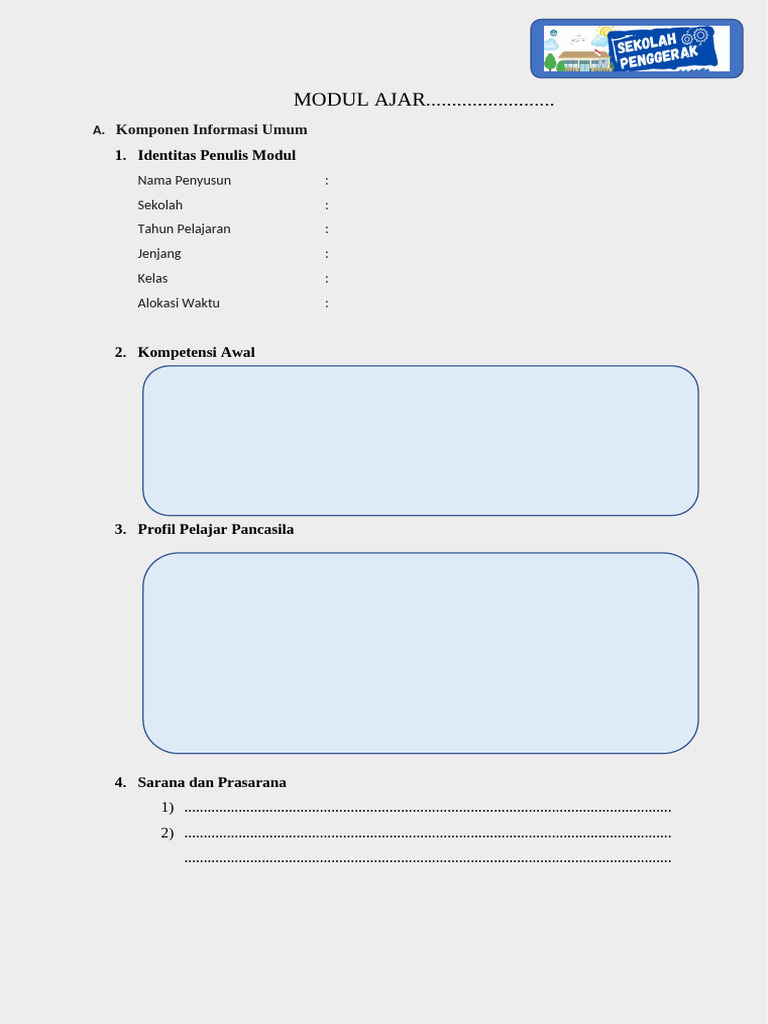 Lembar Kerja Modul Ajar | PDF