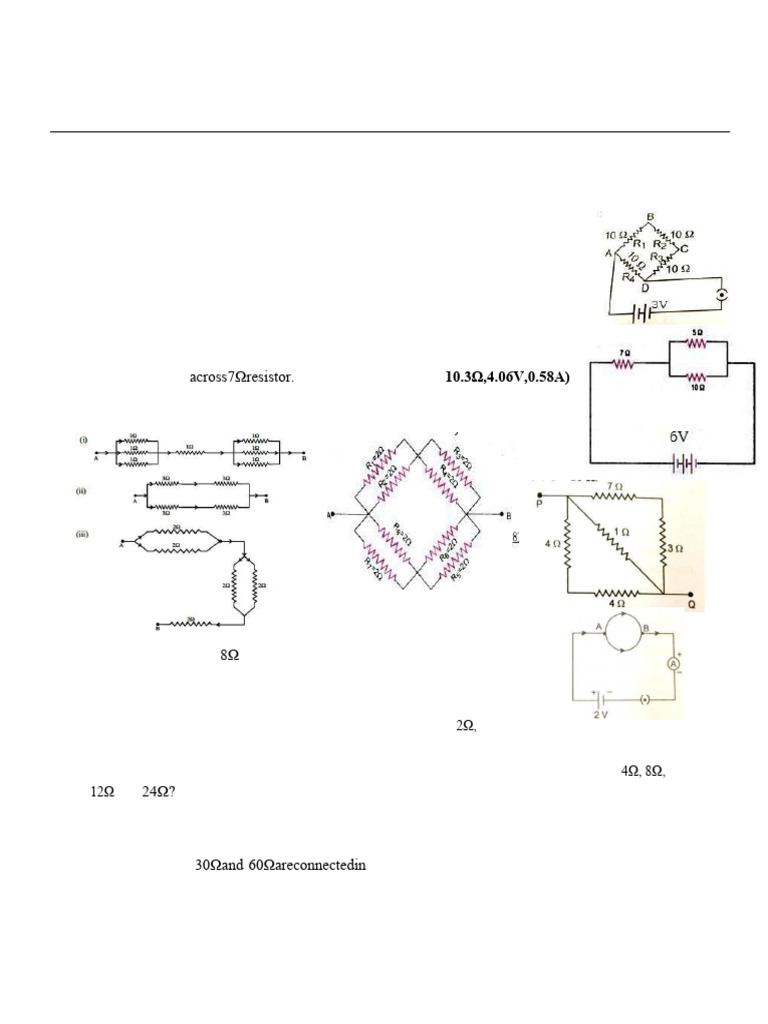 10 Electricity Worksheet 2 | PDF | Series And Parallel Circuits ...