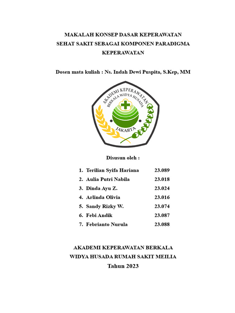 Makalah Konsep Dasar Keperawatan | PDF