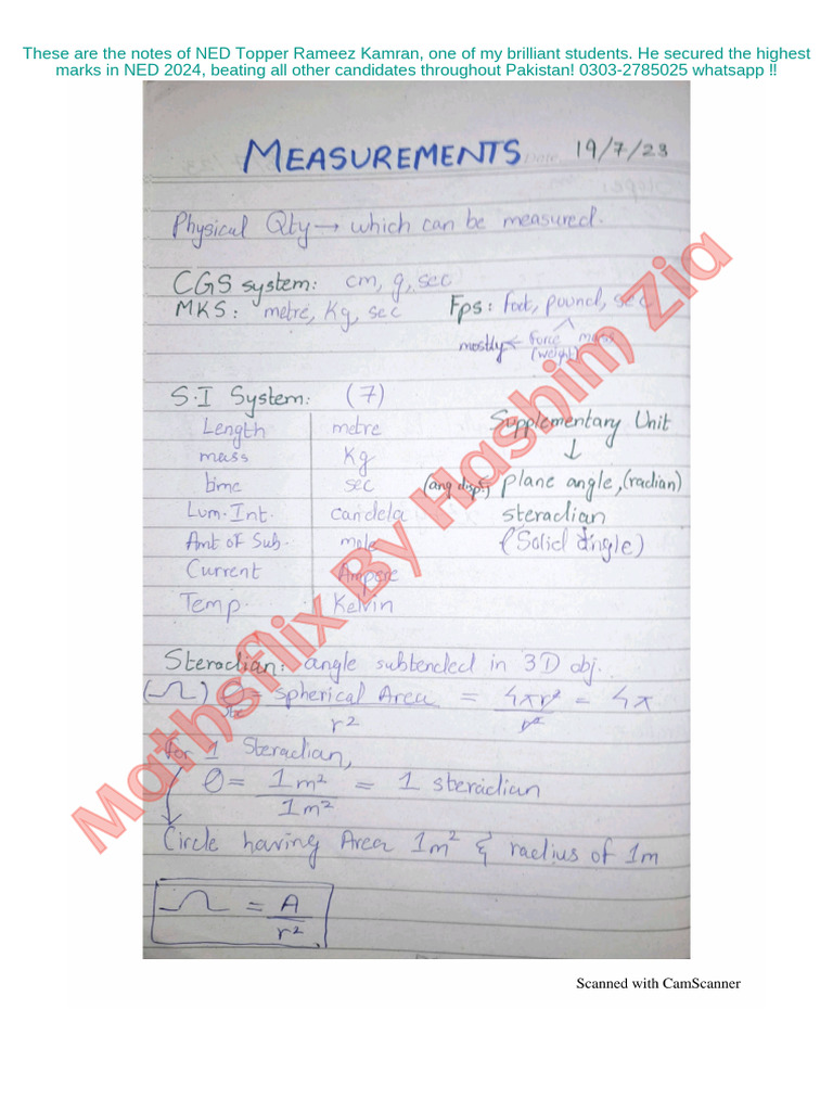 NED Physics Notes by Rameez Kamran | PDF | Mass Media